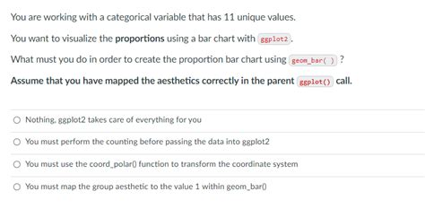 You Are Working With A Categorical Variable That Has Chegg