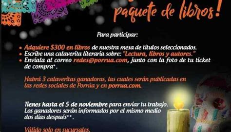 Concurso Porrúa De Calaveritas Literarias Gana Un Paquete De Libros Ganapromo