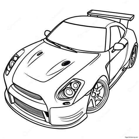 Car Coloring Pages Gtr