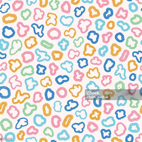 여러 가지 색상의 추상 원이 원활한 반복 패턴입니다 0명에 대한 스톡 벡터 아트 및 기타 이미지 0명 곡선 기하 도형 Istock