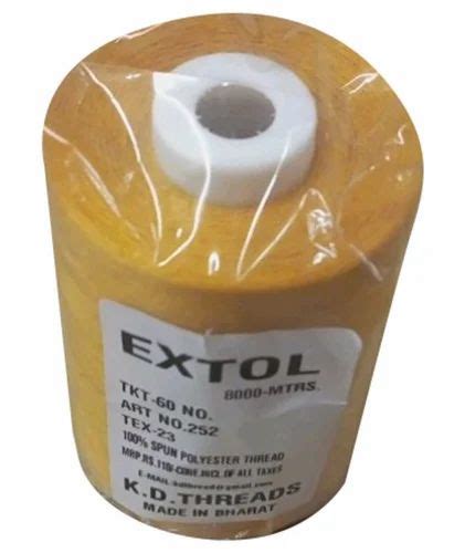 Mustard Spun Polyester Thread For Sewing Packaging Type Reel At Rs