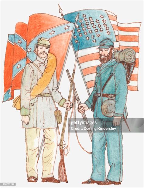 Civil War Soldiers Confederate Color