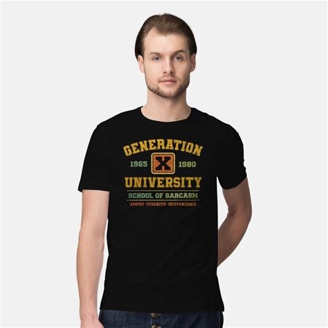 Generation X University Mens Premium Tee Kg07 By Teefury