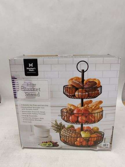 Members Mark 3 Tier Basket Stand Rio Grande Trade