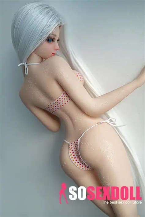 60cm 2ft Silicone Fair Skin Silver Hair Bathing Suit Sex Doll Sosexdoll