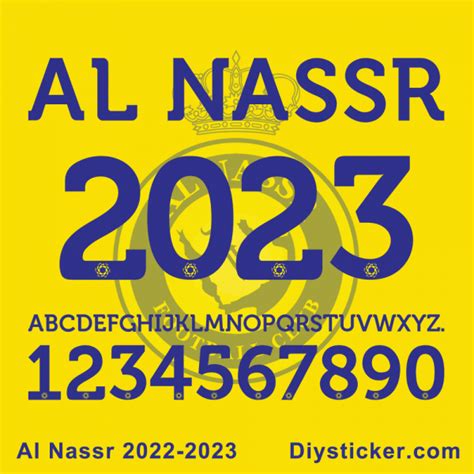 Al Nassr 2022 2023 Font Vector Al Nassr 2022 2023 Font Download