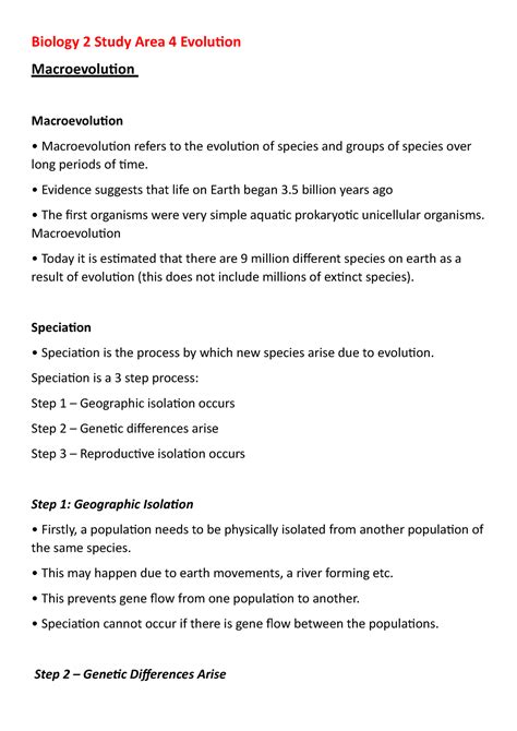 Macroevolution Philip Lawson Biology 2 Study Area 4 Evolution Macroevolution Macroevolution