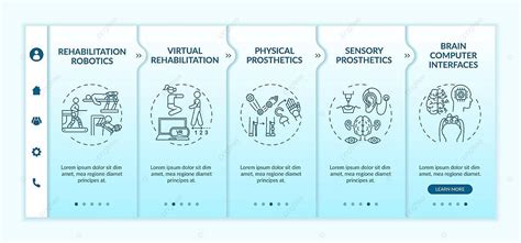 Rehabilitation Engineering Use Onboarding Vector Template Step