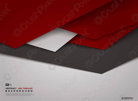 Abstract Gradient Red Triangle Overlap Design Of Tech Background Use Stock Vector 1255761