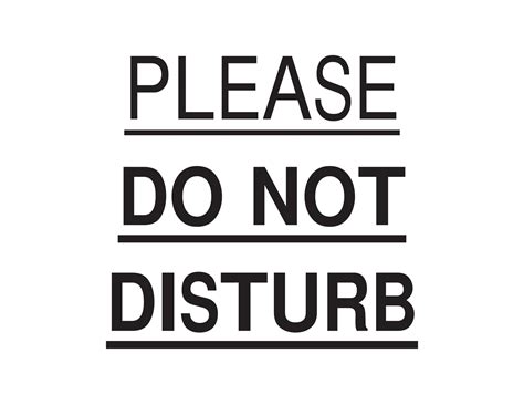 Do Not Disturb Printable Sign