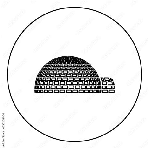 Igloo Dwelling With Icy Cubes Blocks Place When Live Inuits And Eskimos Arctic Home Dome Shape