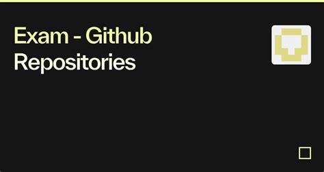 Exam Github Repositories Codesandbox