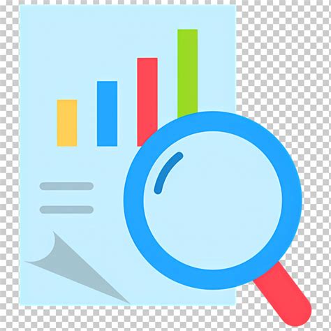 Investment Research Data Analysis Graphic With Magnification Png