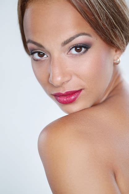 Free Photo Beautiful Woman With Red Lips