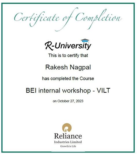 Rakesh Nagpal On Linkedin Bei Training Completion