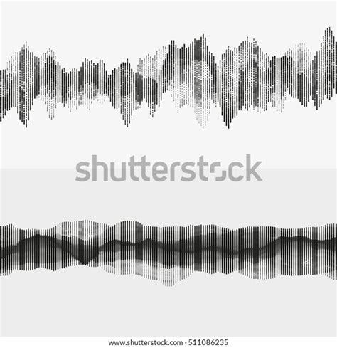 Segmented Vector Audio Waves Advanced Digital Stock Vector Royalty