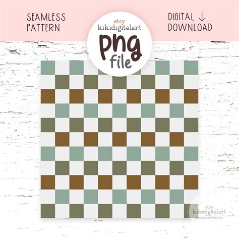 Retro Checkered Pattern Png Seamless Pattern Neutral Colors Pattern