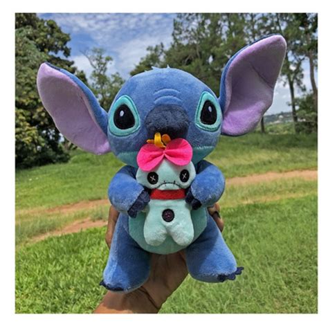 Urso De Pelúcia Lilo And Stitch Em Pé Com Xepa 25cm Super Lindo Shopee