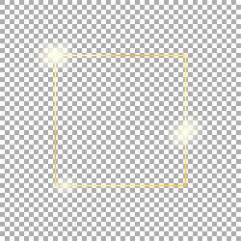 Premium Vector Vector Rectangle Golden Frame With Glow Effect