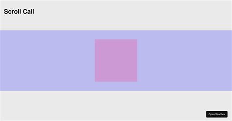 Scroll Call Codesandbox