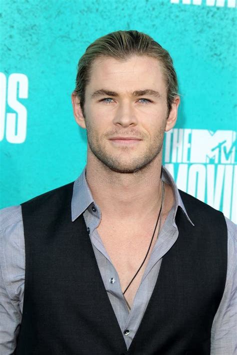 Chris Hemsworth Arriving At The 2012 Mtv Movie Awards Editorial Stock