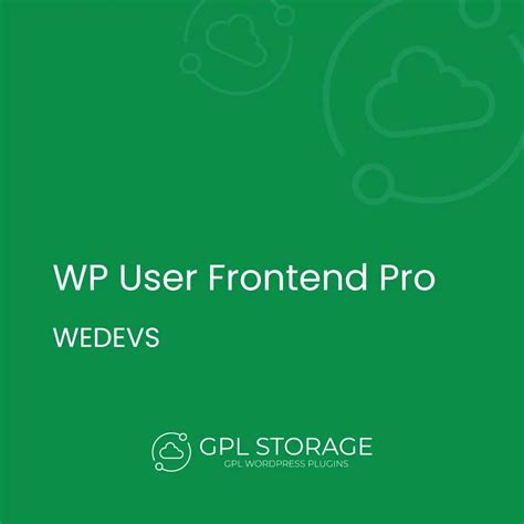 download wp user frontend pro gpl storage wordpress