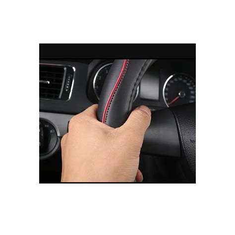 Husa Volan Universala Piele Negru Rosu Emag Ro