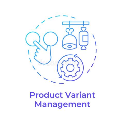 Product Variant Management Blue Gradient Concept Icon Stock
