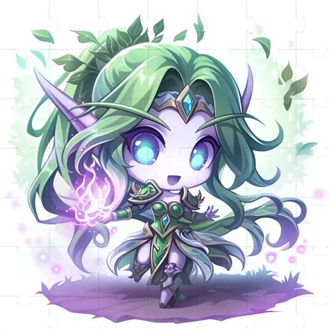 Chibi Kawai Cute Warcraft Characters Midjourney Prompt Promptbase