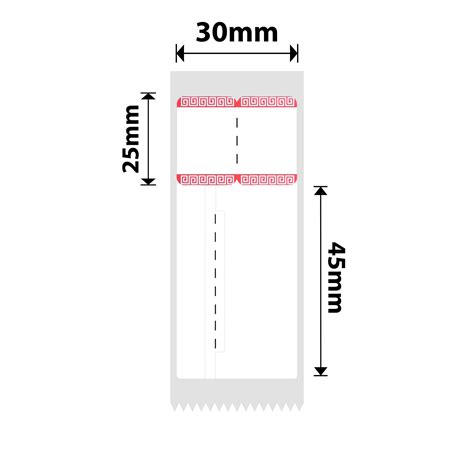 Nb204 Niimbot B1 B21 B3s B4 30x70mm 100 Red Border Jewel