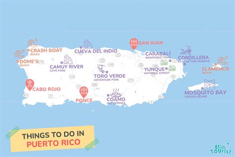Natural Tourist Attractions In Puerto Rico Map Of Puerto Rico
