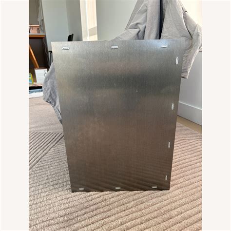 Frama Light Gray Stainless Steel Nightstands Aptdeco