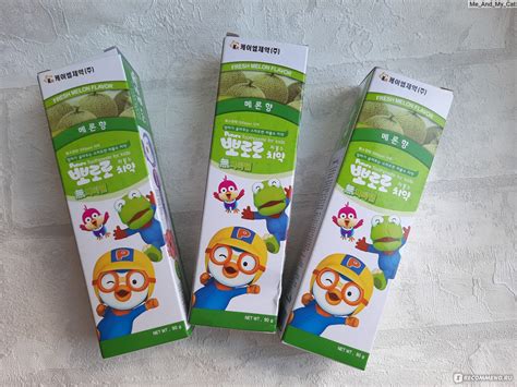 Зубная паста KM "Pororo" для детей от 3 лет с пониженным содержанием ...