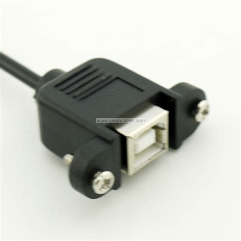 USB 3 1 Type C Male To USB 2 0 B Type Female Data Cable With Screw Panel Mount