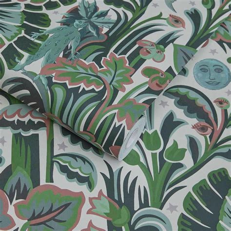 Moon Garden Magna Wallpaper Tourmaline For Sale At 1stdibs