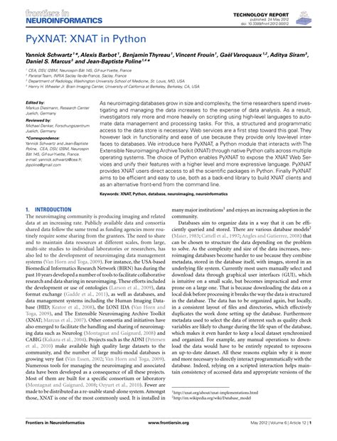 Pdf Pyxnat Xnat In Python