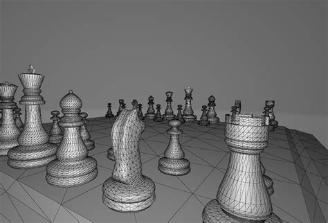 3d Model Classic Chess Set Vr Ar Low Poly Cgtrader