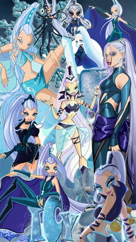 Winx Winxclub Icy Background Wallpaper Cartoon Profile Pics Dark Purple Wallpaper Anime