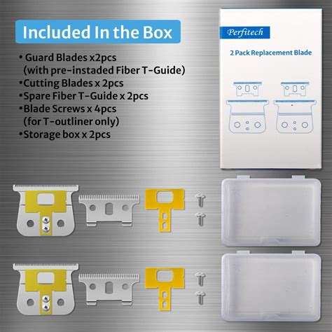 Buy 2 Pack T Outliner Blades Fits For Andis T Outliner G Go Gto Gtx