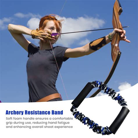 Archery Bow Strength Trainer 25 45 65 Lbs Resistance Exercise Band Arm Strength Training