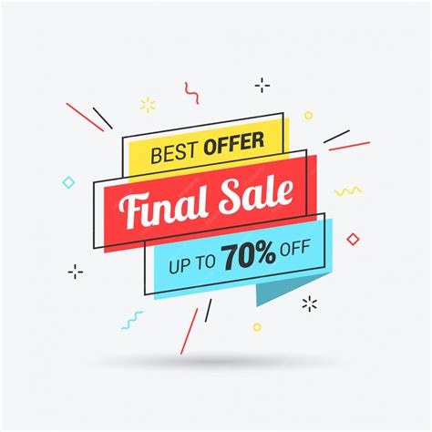 Premium Vector Final Sale Banner In Trendy Memphis Geometric Style