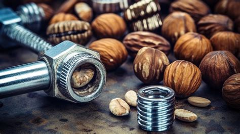 Metallic Background Texture With Nut Toolkit Hardware Background