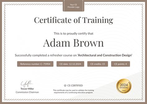 Elegant And Professional Ce Certificate Template