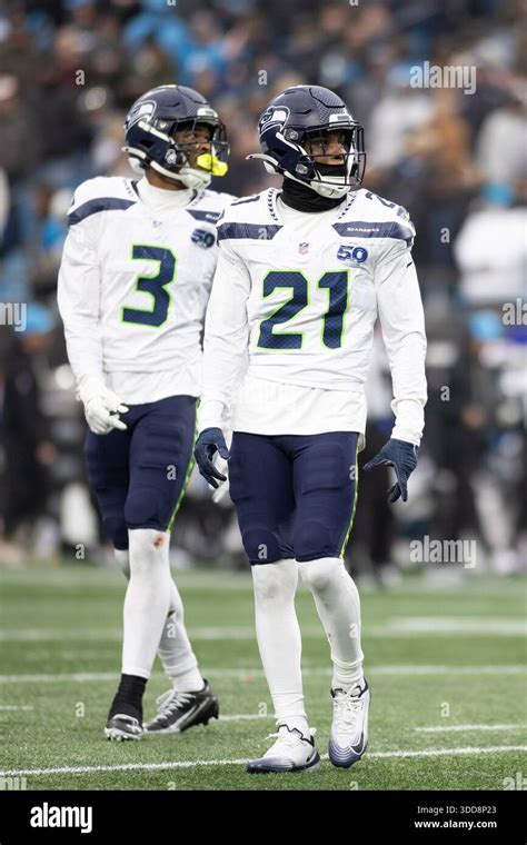 Seattle Seahawks Cornerback Devon Witherspoon 21 Gets In Position For