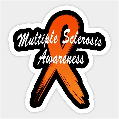 Ms Multiple Sclerosis Ribbon Of Hope Multiple Sclerosis Sticker