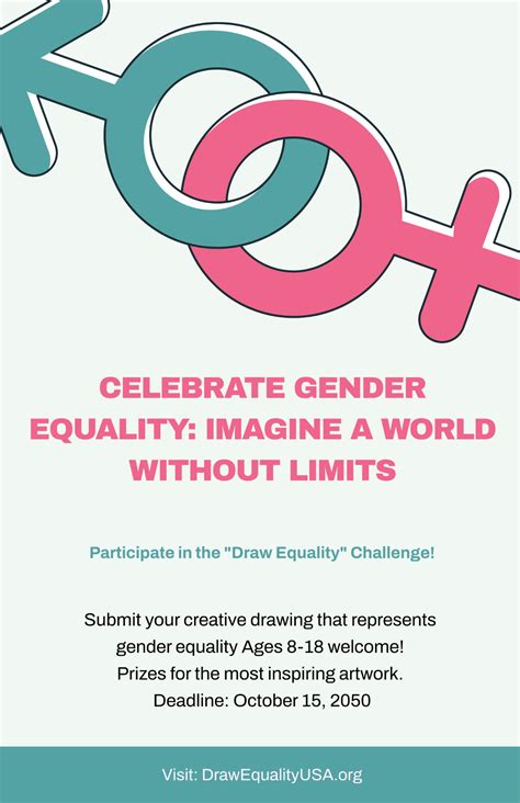 Free Gender Equality Poster Templates Editable And Printable