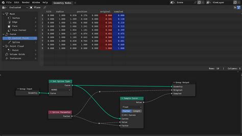 121556 sample curve inconsistent output geonodes blender