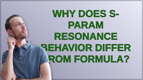 Electronics Why Does S Param Resonance Behavior Differ From Formula Youtube
