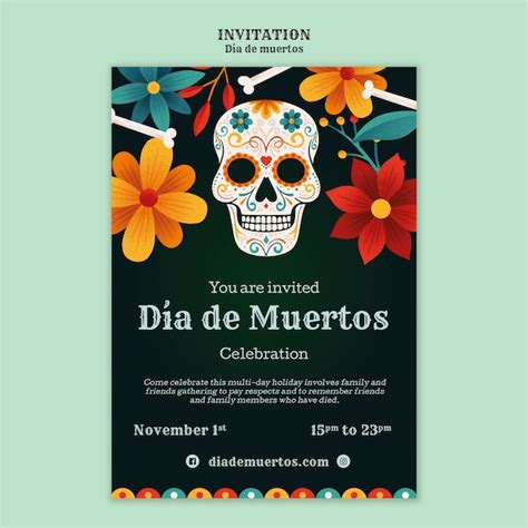 Imágenes De Invitacion Dia Muertos Descarga Gratuita En Freepik