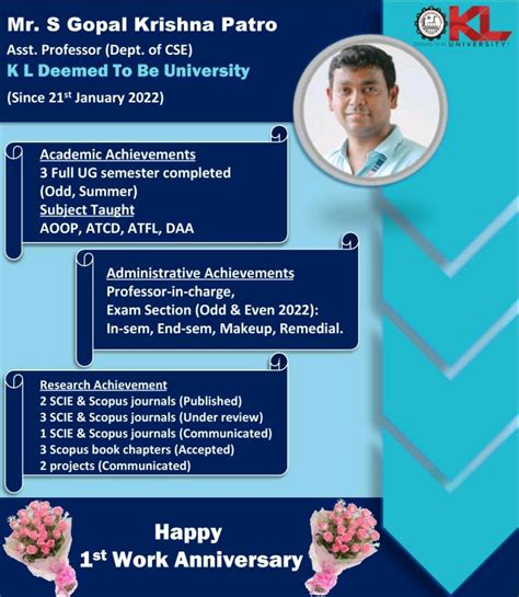 dr s gopal krishna patro on linkedin completed 1st year key